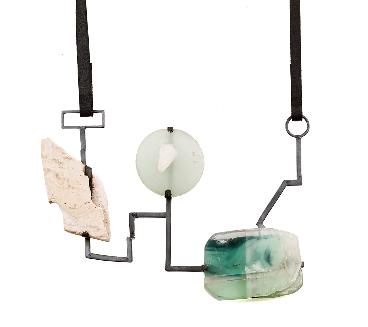 Jewelry Made From Stone, Resin, and Plastic Trash