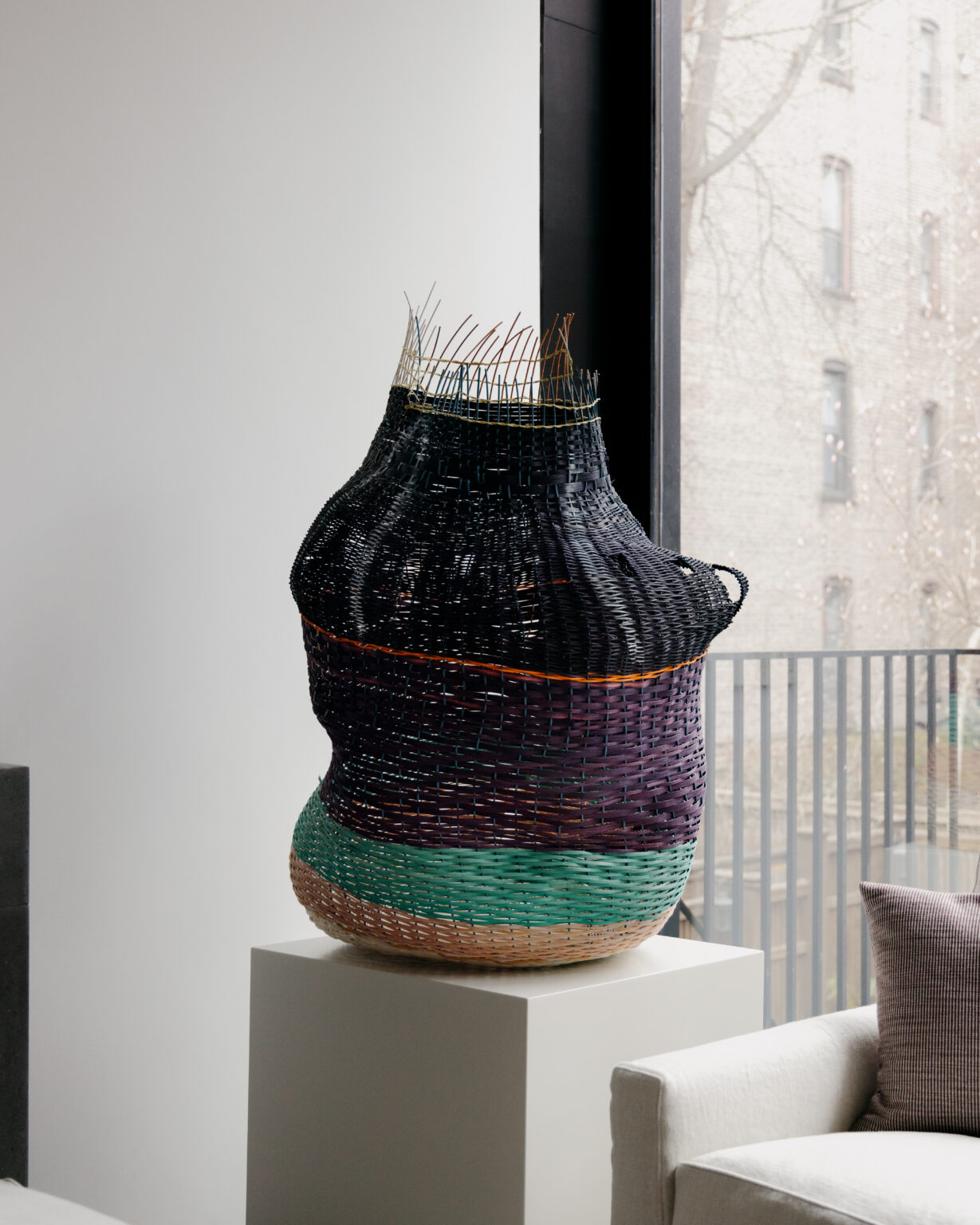 These Epically-Scaled, Hand-Painted Baskets Fuse Painting, Weaving, and ...