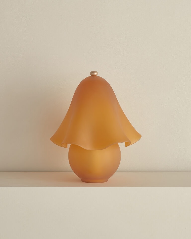 INCOMMONWITH_TABLE_LAMP_FAZZO_SANDBLASTED_AMBER_photo by Michael Druce ...
