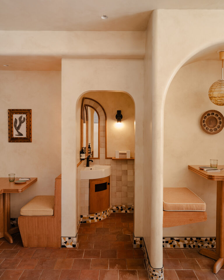 Home Studios' Latest Restaurant Interior, All Rounded Corners and Soft ...